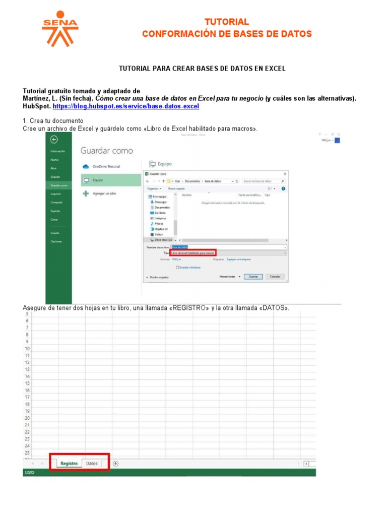 Anexo Creacion Bases de Datos | PDF | Microsoft Excel | Bases de datos