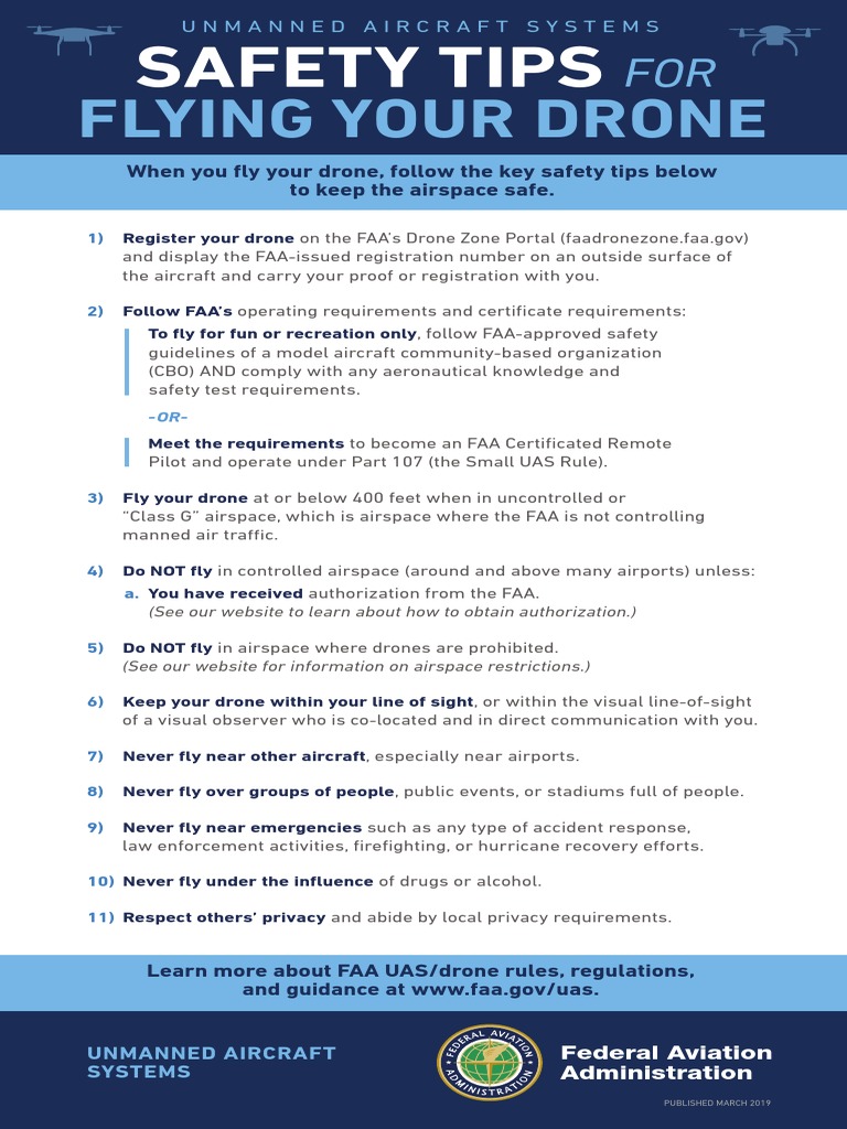 Key Safety Tips for Recreational Drone Pilots | PDF