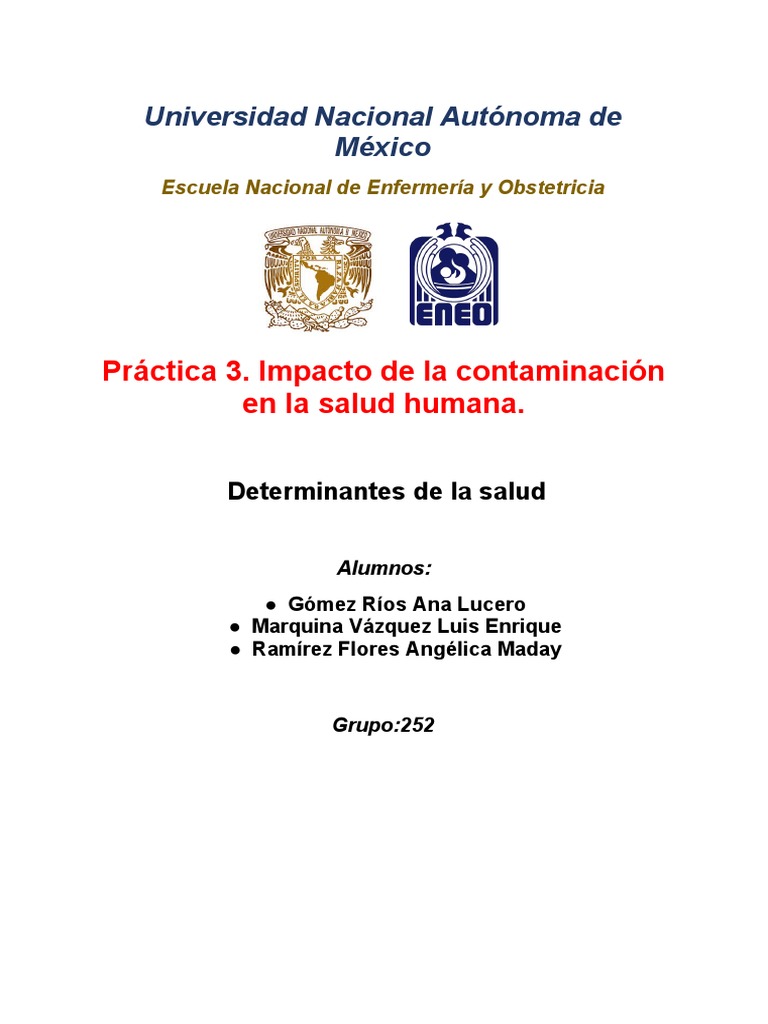 Practica 3. Contaminación Atmosferica | PDF | La contaminación del aire | Residuos