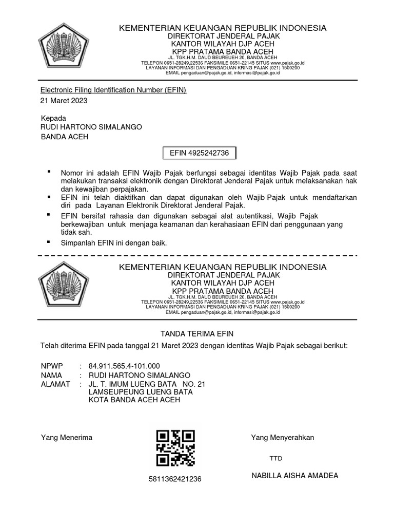 Efin 232501068423 | PDF
