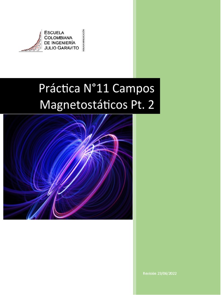 Práctica N°11 Campos Magnetostaticos Pt. 2 | PDF | Electromagnetismo | Electricidad
