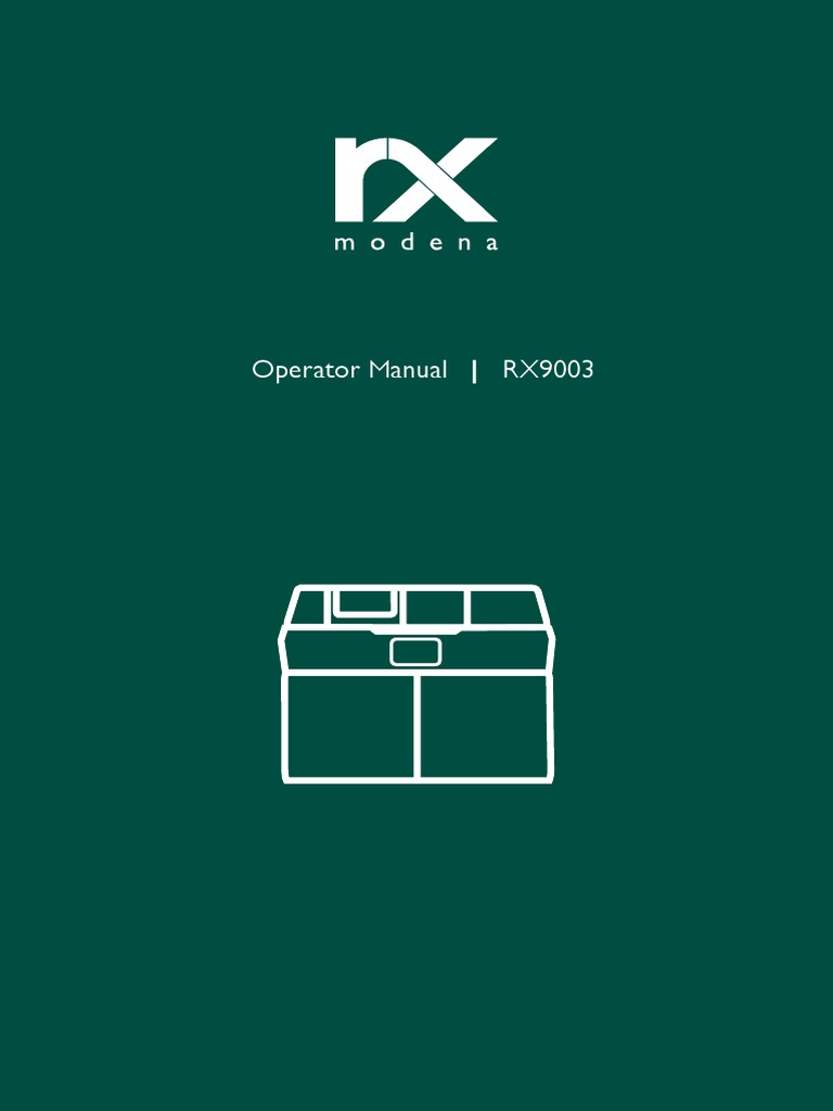 RX Modena Operator Manual | PDF | Computer Keyboard | Assay