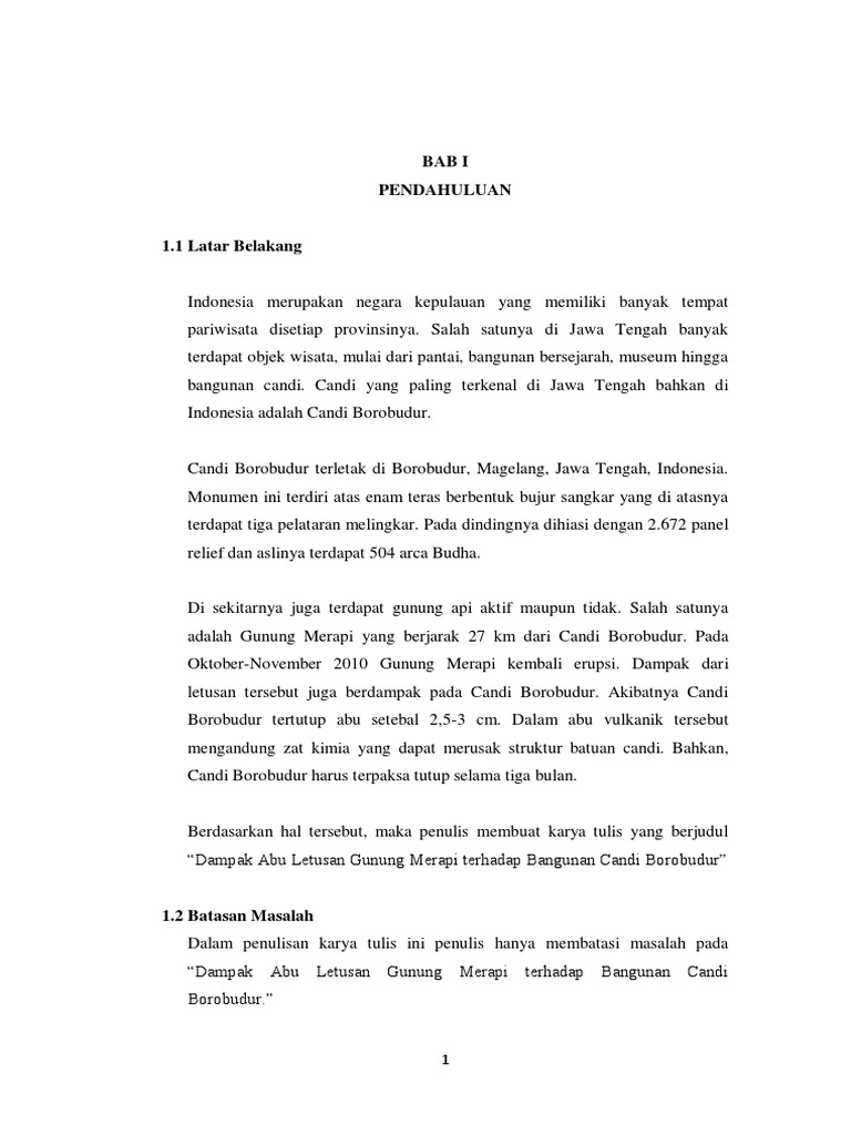 Dampak Abu Merapi pada Candi Borobudur | PDF | Sains & Matematika