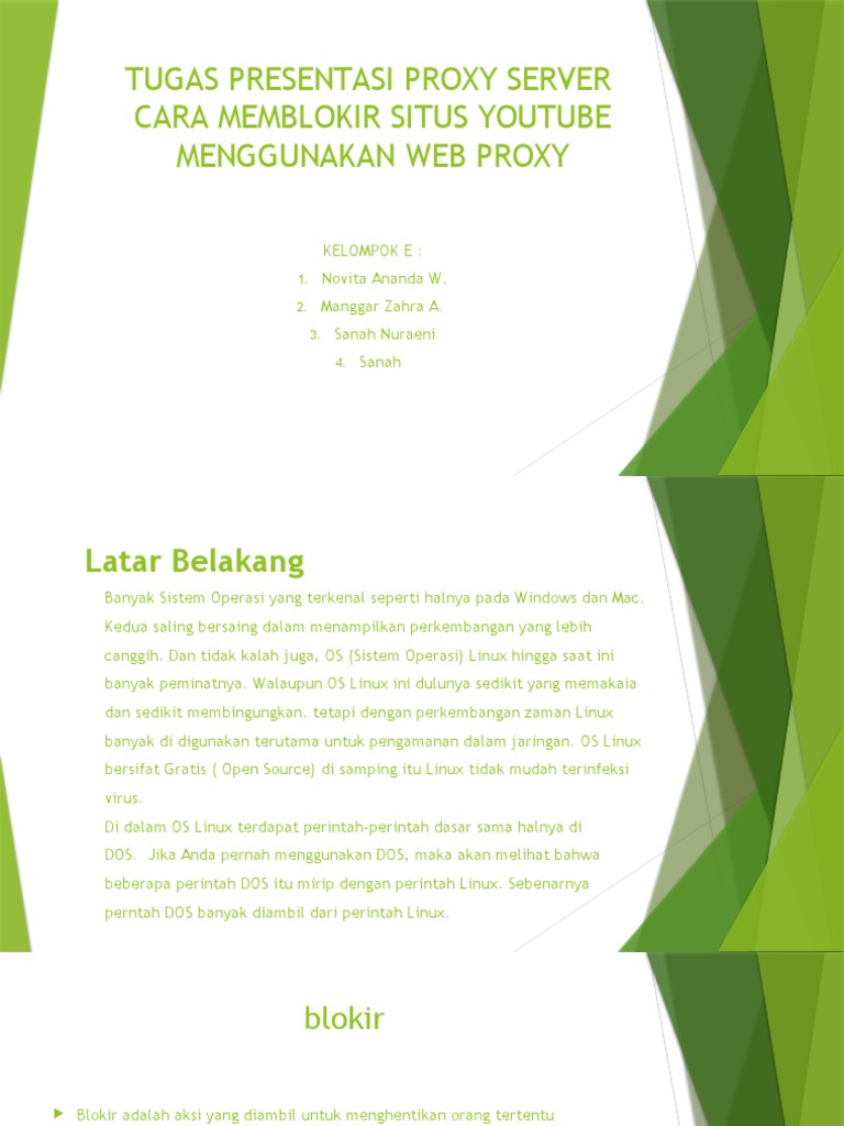 Cara Blokir YouTube dengan Proxy Server | PDF