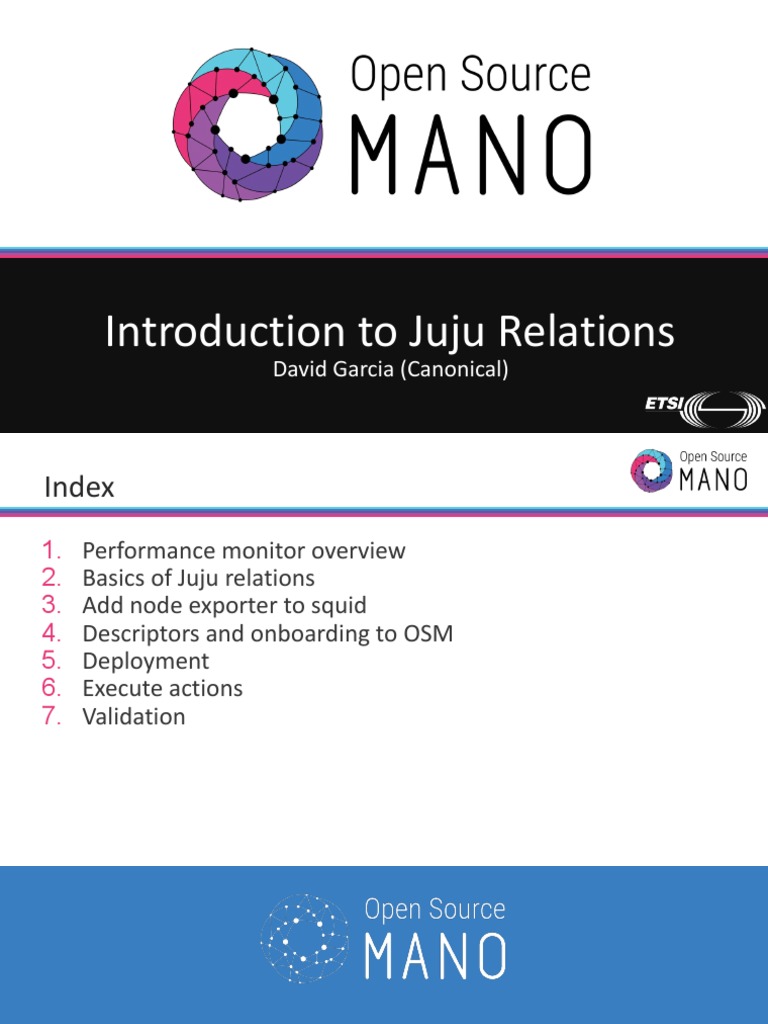 OSM-MR#10 Hackfest - HD2.6 Juju Relations PDF | PDF | Data Transmission ...