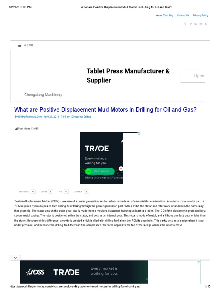 What Are Positive Displacement Mud Motors in Drilling For Oil and Gas ...