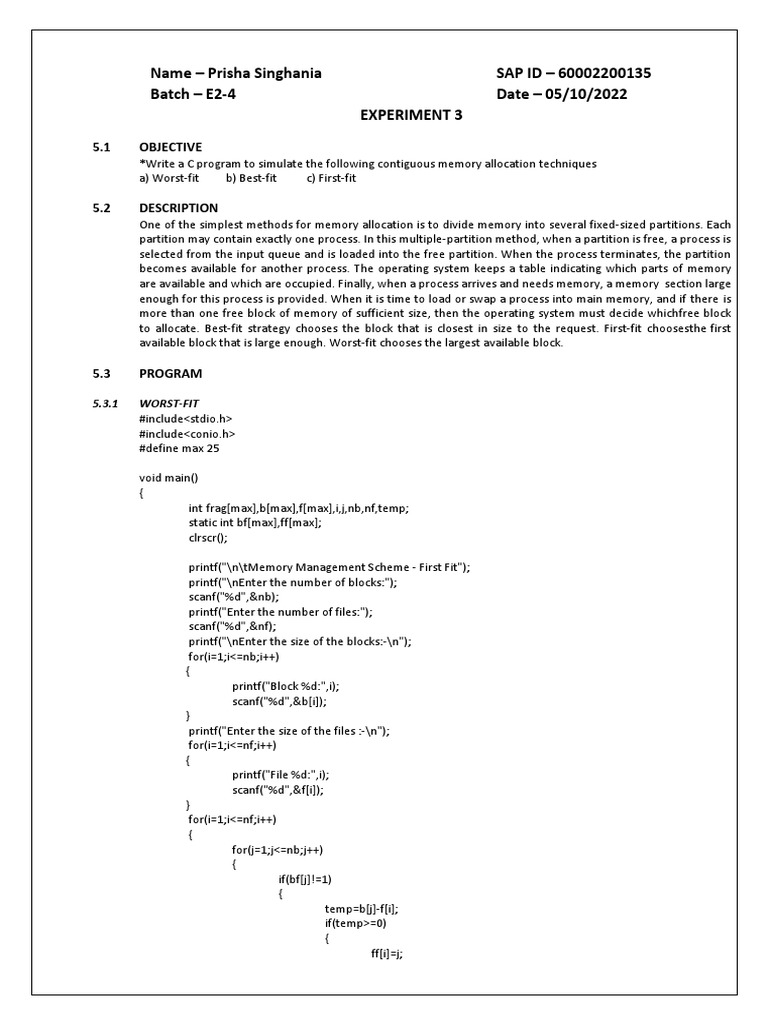 Exp-03 | PDF | Computing | System Software