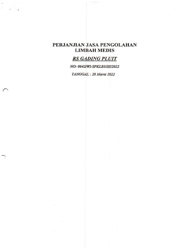 SPK Limbah - 2022 | PDF