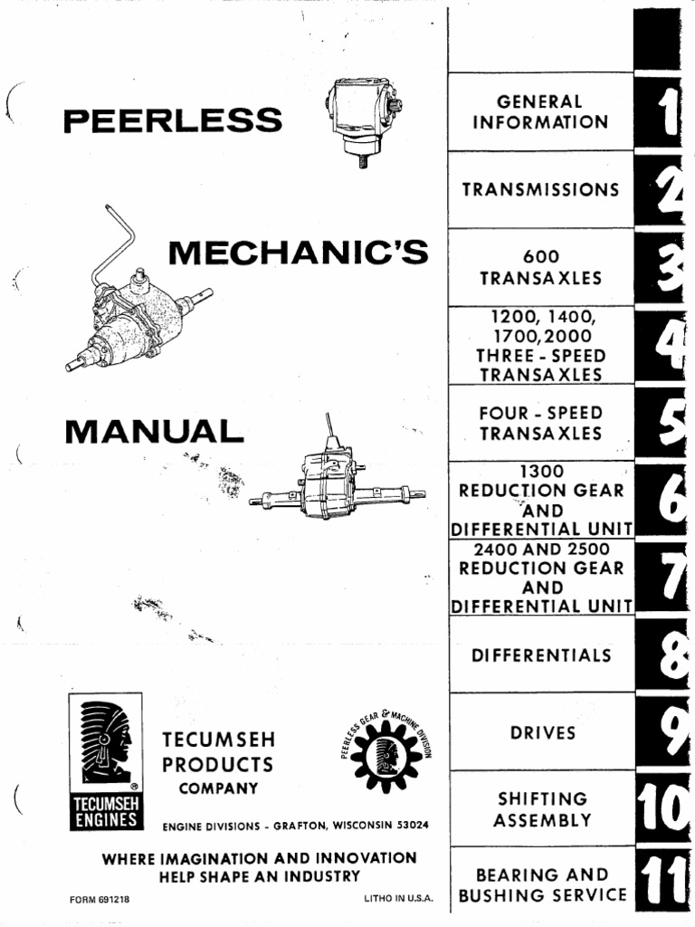 Peerless Mechanics Manual | PDF