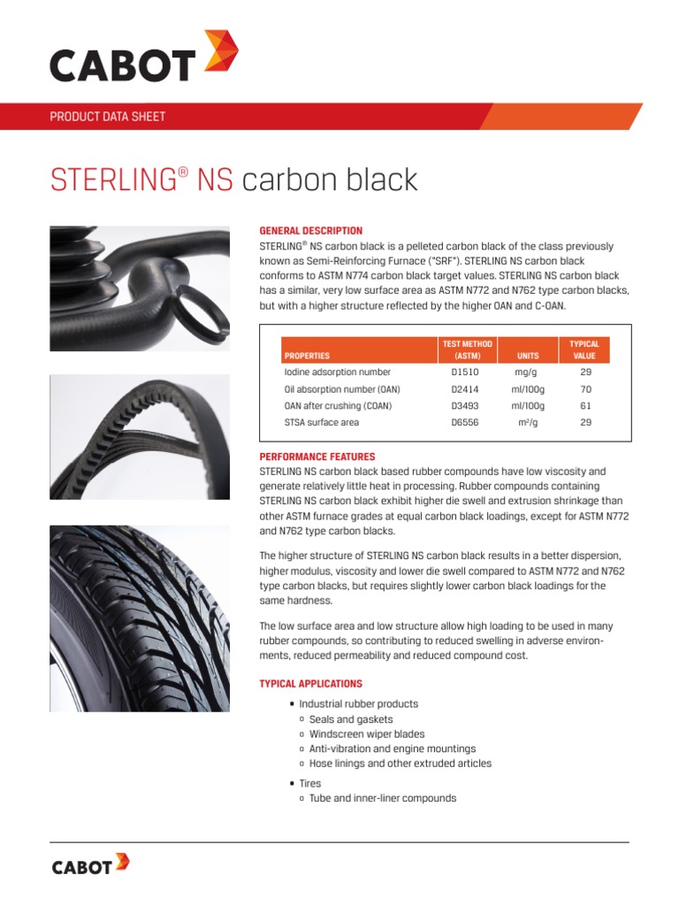 Datasheet STERLING NSPDF PDF | PDF | Carbon | Natural Rubber