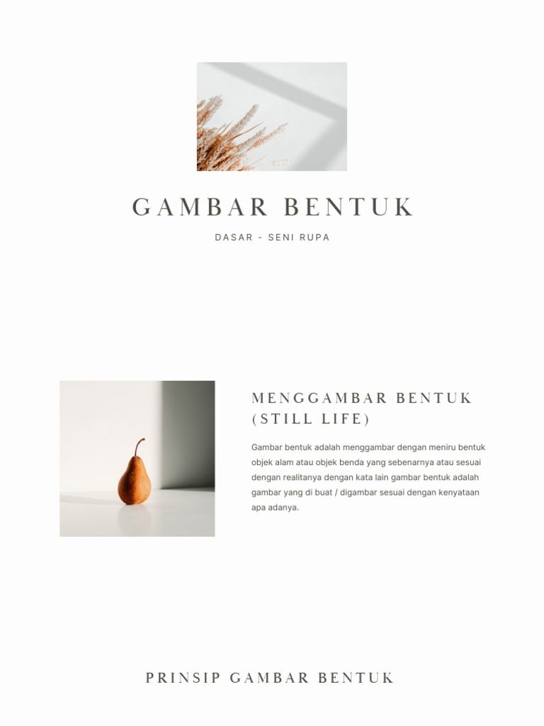 Gambar Bentuk - Seni Rupa Kelas 10 - 3 | PDF