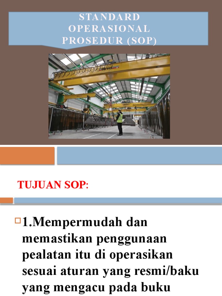 Standar Operasional Prosedur Pengoperasian Overhead Crane | PDF