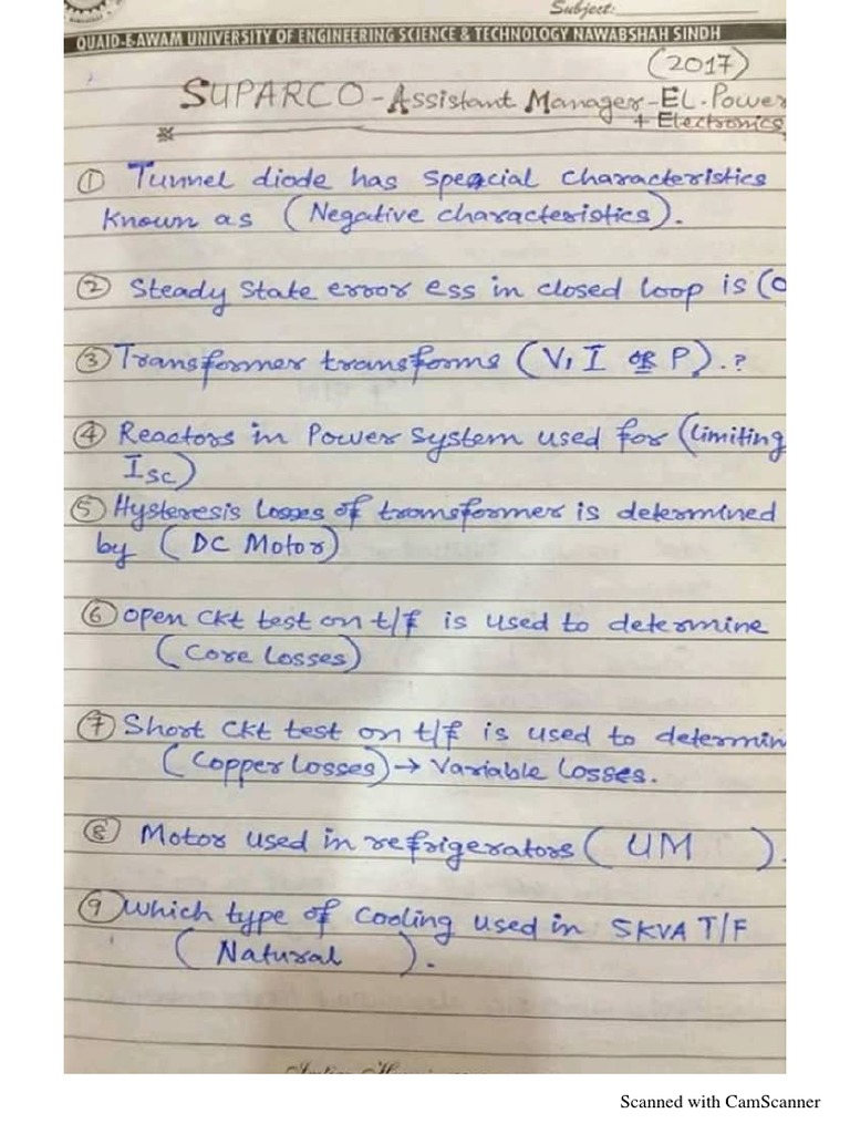 Suparco Past Paper 2017-22 | PDF