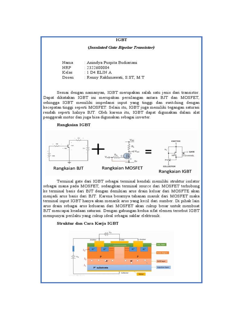Anindya Puspita Budiariani - 2322600004 - 1 D4 Elin A - Resume Igbt | PDF