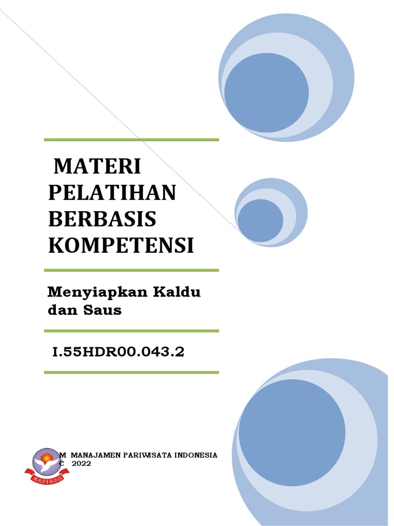 BUKU MATERI Menyiapkan Kaldu Dan Saus | PDF | Karier & Perkembangan
