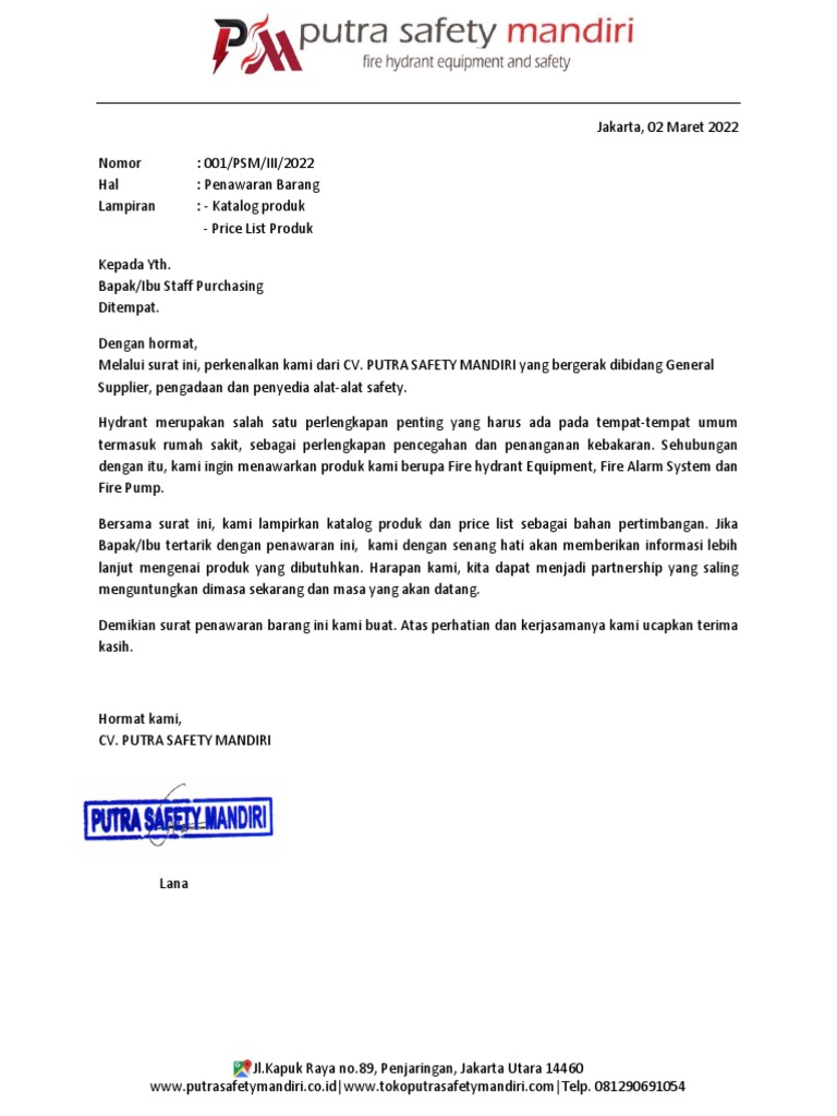 Proposal Penawaran Produk | PDF