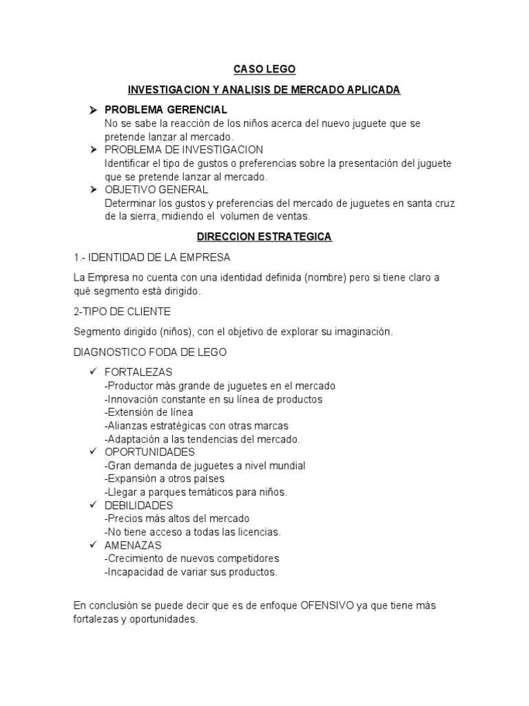 CASO LEGO | PDF