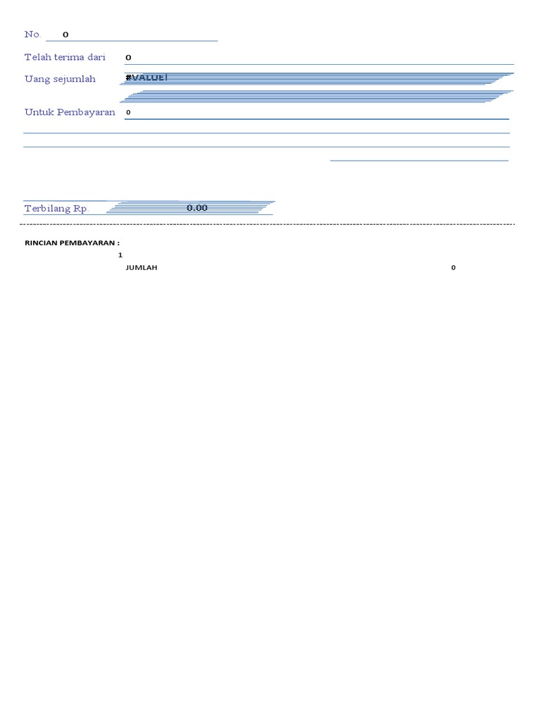 Kwitansi dg Fungsi Terbilang Otomatis.xls | PDF
