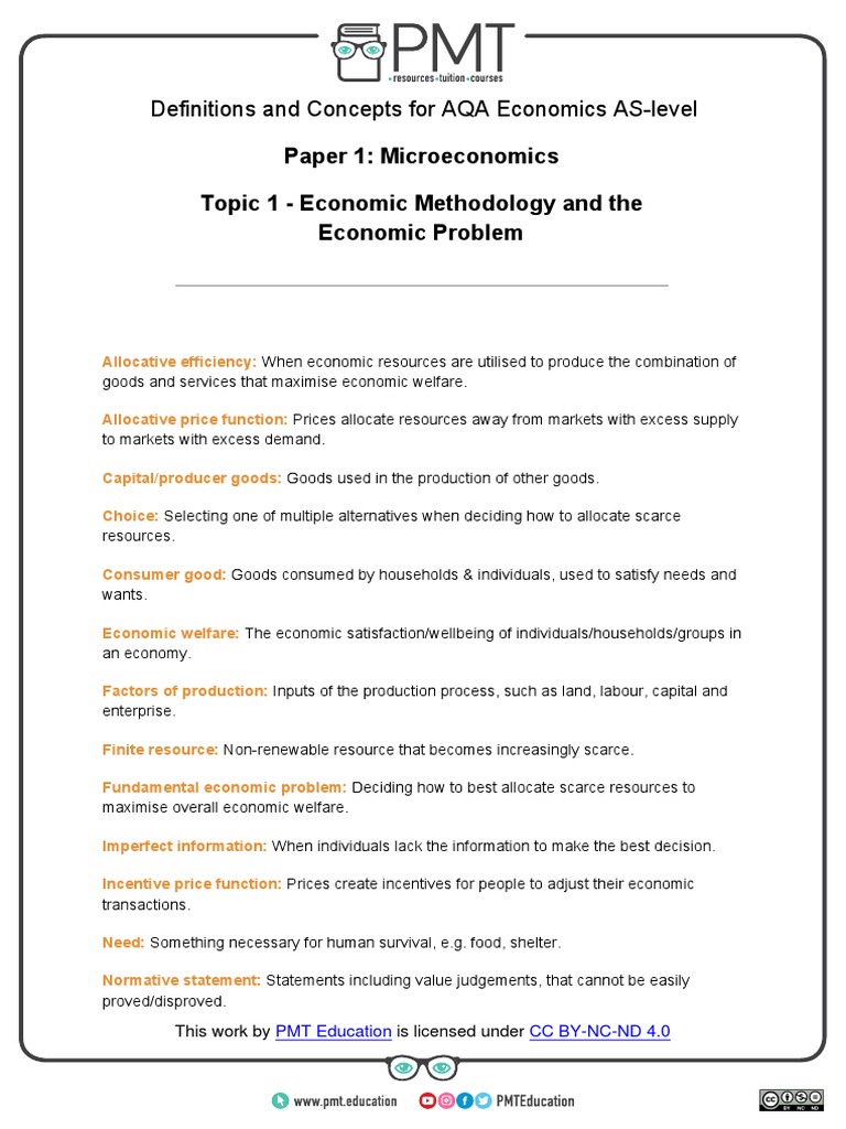 Economic Methodology and The Economic Problem | PDF | Economics | Prices