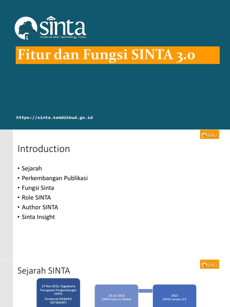 Fitur Dan Fungsi SINTA 3 | PDF