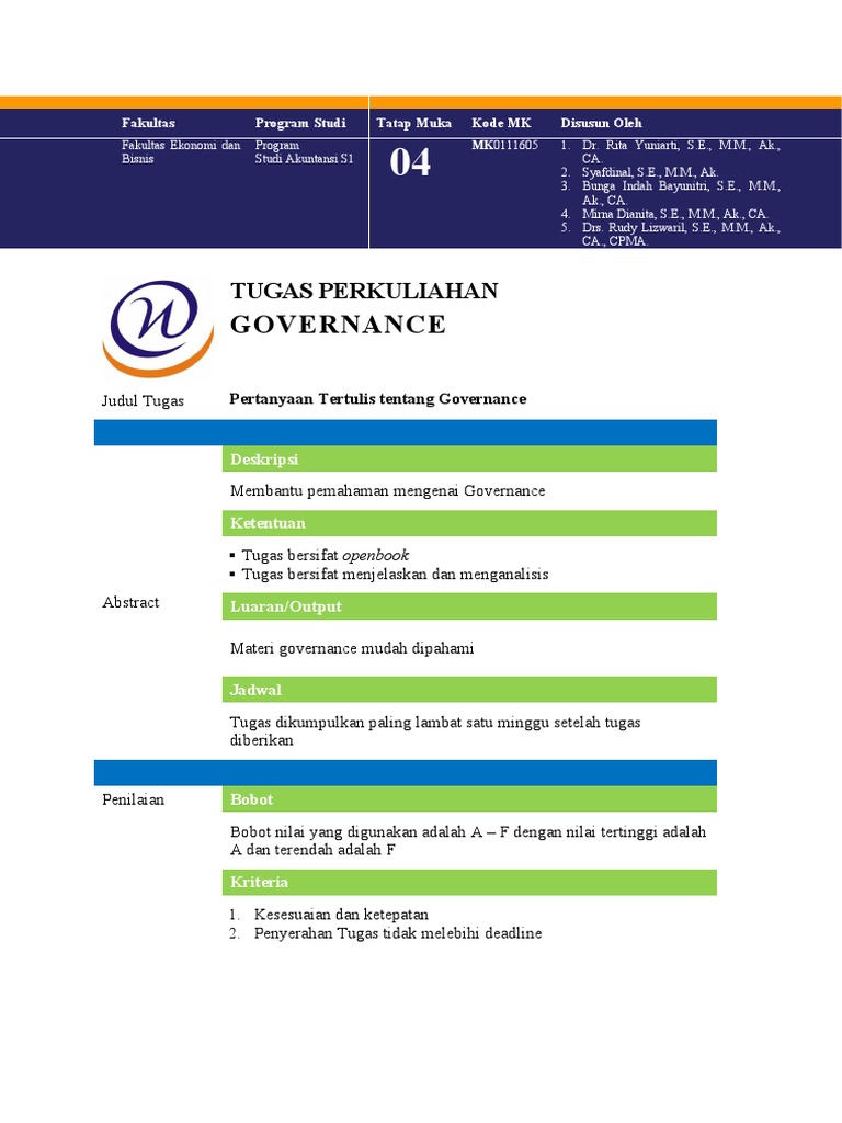 TUGAS 04 Audit Internal - Dede Hasanah - NPM 40122210011 | PDF | Karier ...