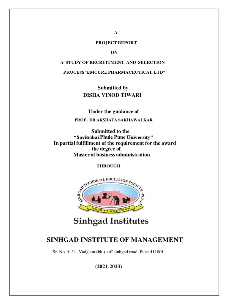 Disha Tiwari Project PDF | PDF | Recruitment | Employment