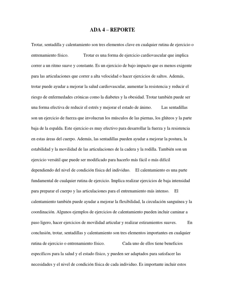 Ada 4 Pdf Pdf Corriendo Manejo De La Obesidad
