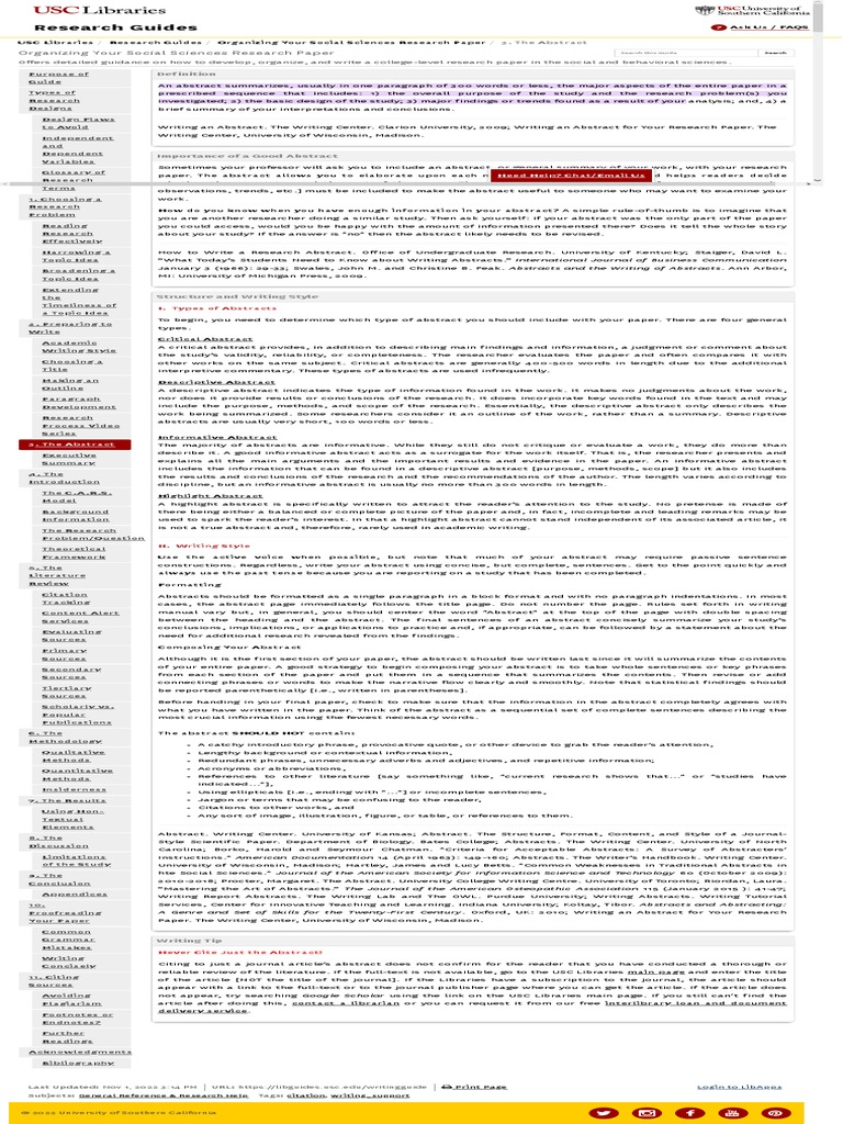 The Abstract - Organizing Your Social Sciences Research Paper ...