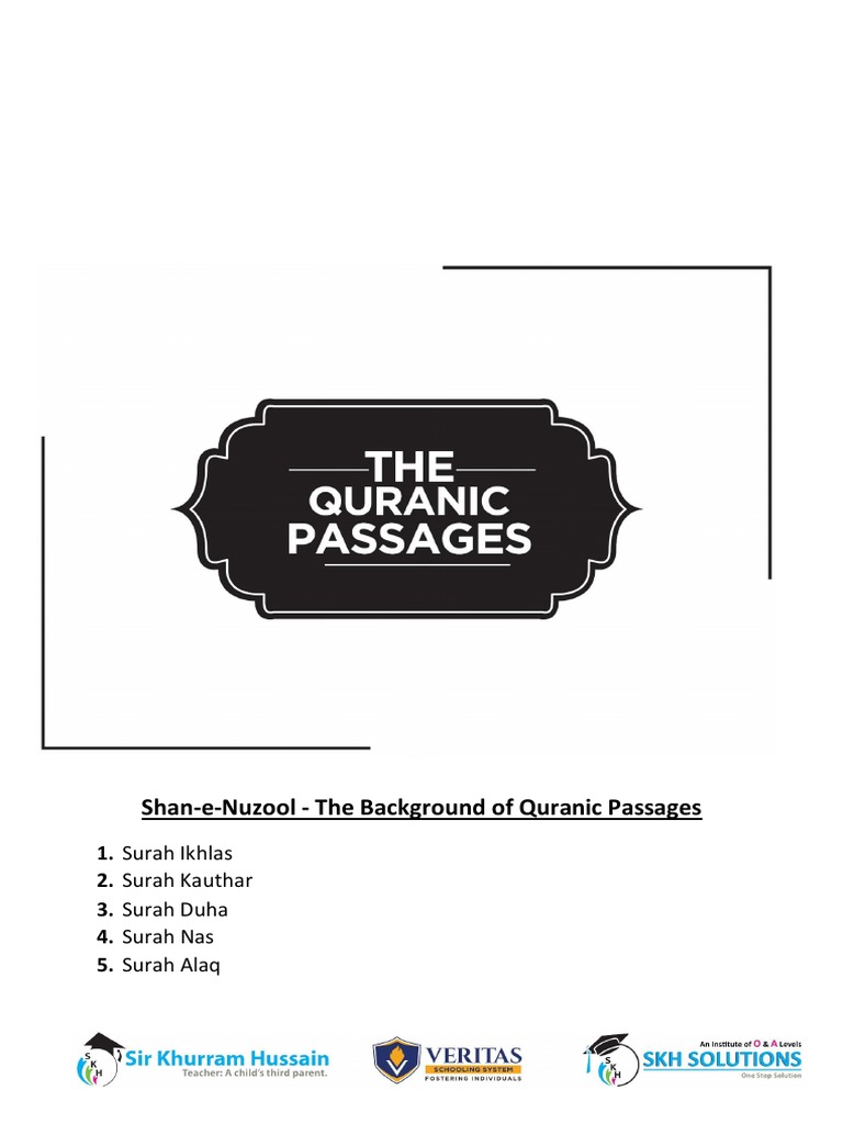 Backgrond of Quranic Passages (Shan-e-Nuzool) PDF | PDF | Muhammad | Surah