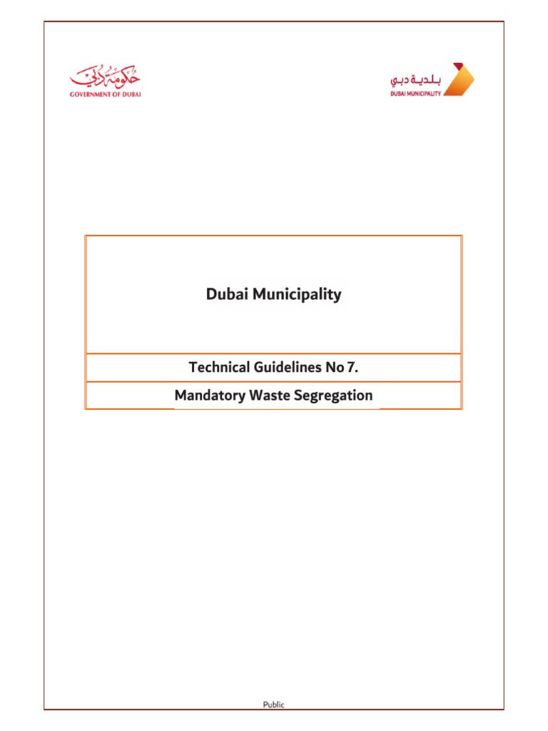 Technical Guidelines No.7 Mandatory Waste Segregation | PDF