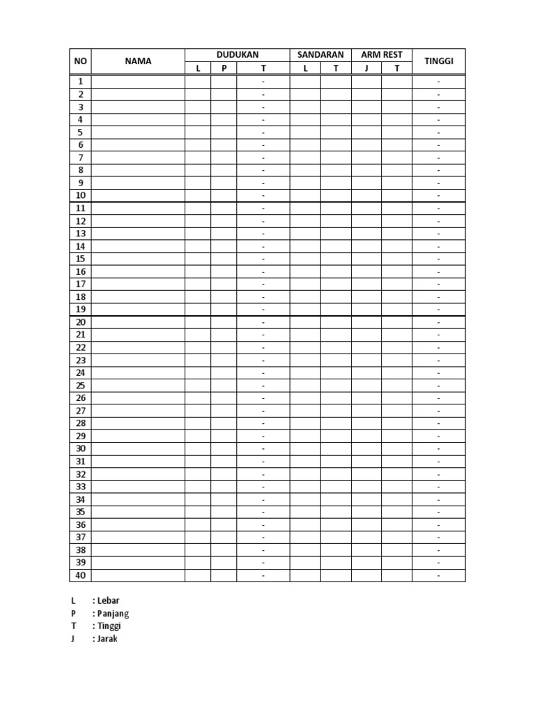 Form Ukuran PDF | PDF