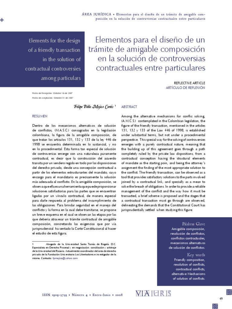 Diseño de Trámites en Amigable Composición | PDF | Mediación | Judicaturas