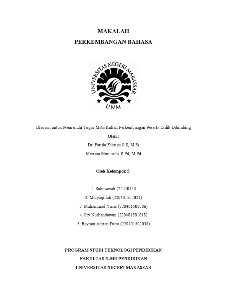Makalah PPD-1 | PDF | Karier & Perkembangan | Kajian Bahasa Asing