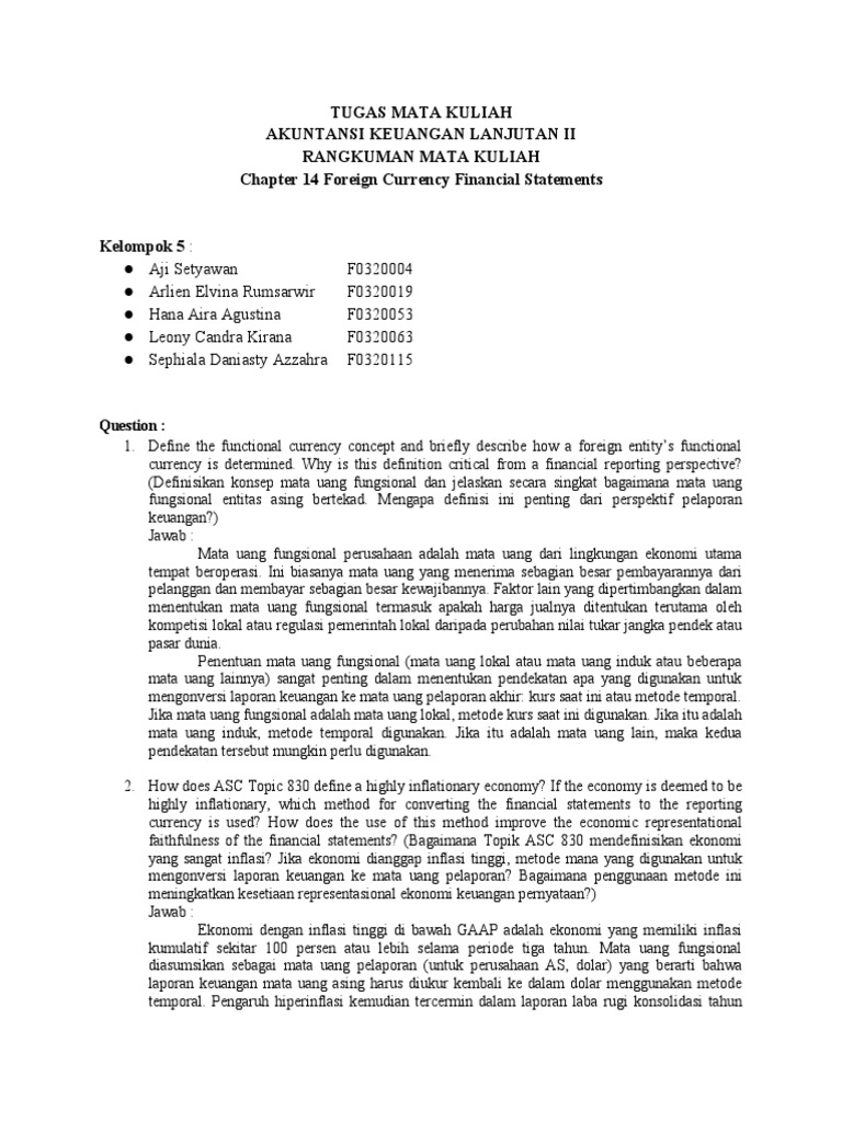 Kelompok 5 - RMK Akl 2 Bab 14 | PDF