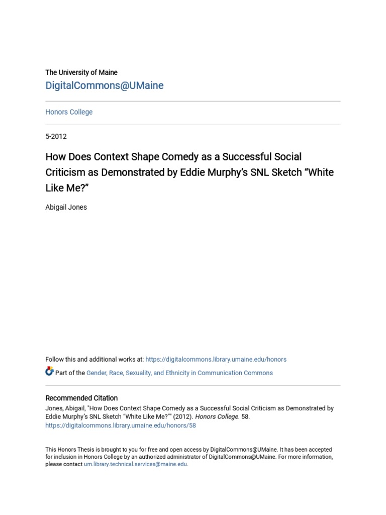 Context in Comedy as Social Criticism | PDF | Comedy | Jokes