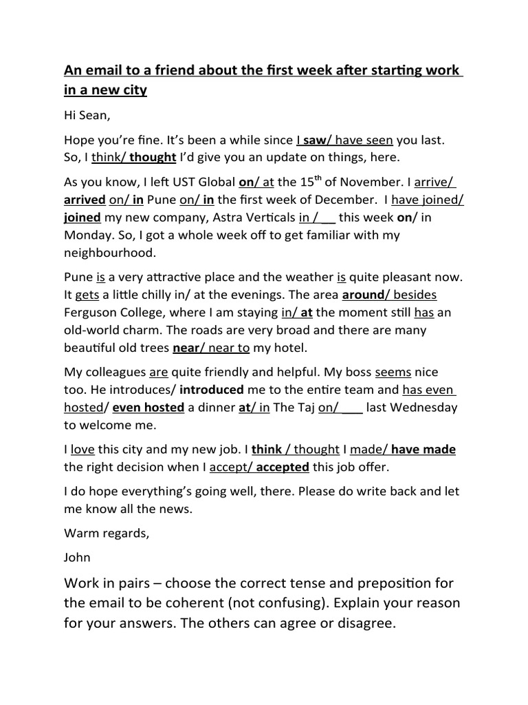 Update on My New Job in Pune | PDF