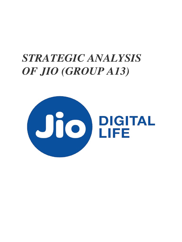 Stategic Analysis (Group 13) - Jio | PDF | Pricing | Communication