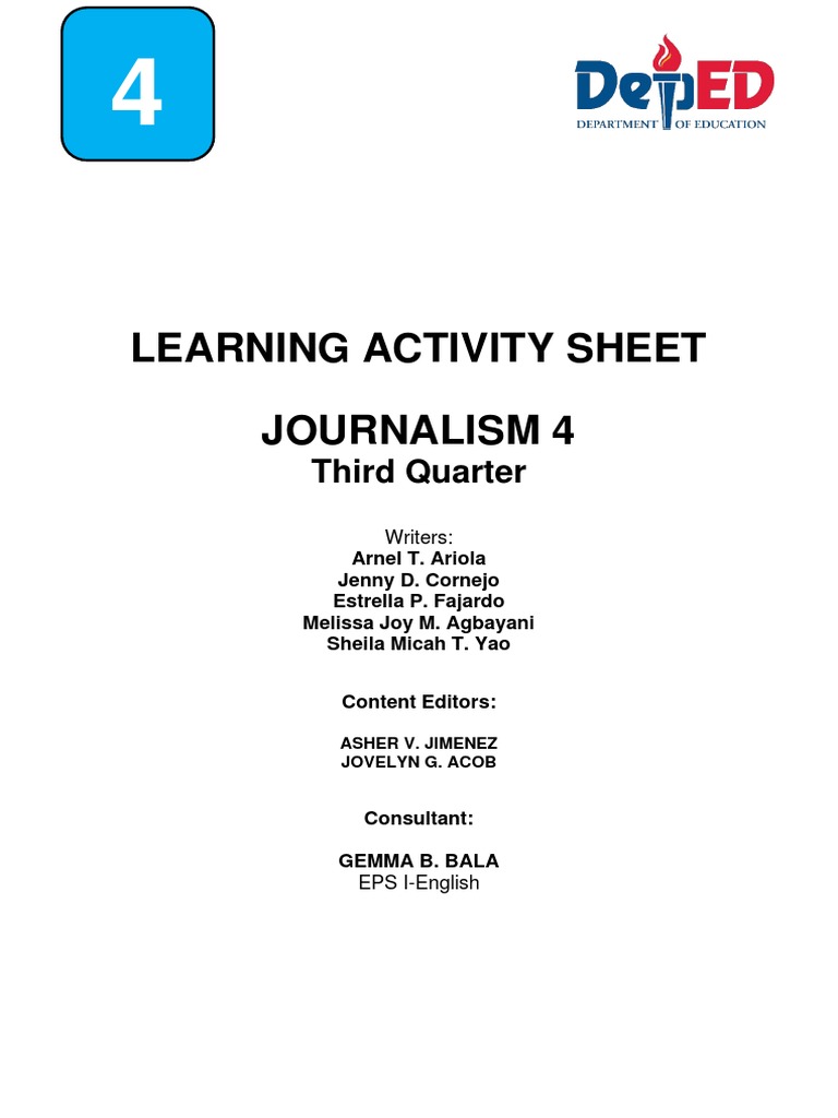 SPJ 4-QUARTER 3 Learning Activity Sheets (2) | PDF | Radio | Satellite ...