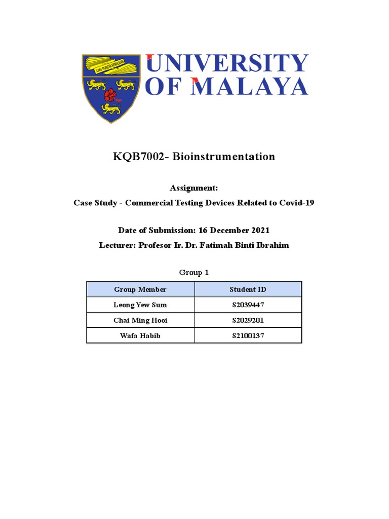 Bioinstrumentation Assignment KQB7002 Case Study PDF | PDF | Real Time ...