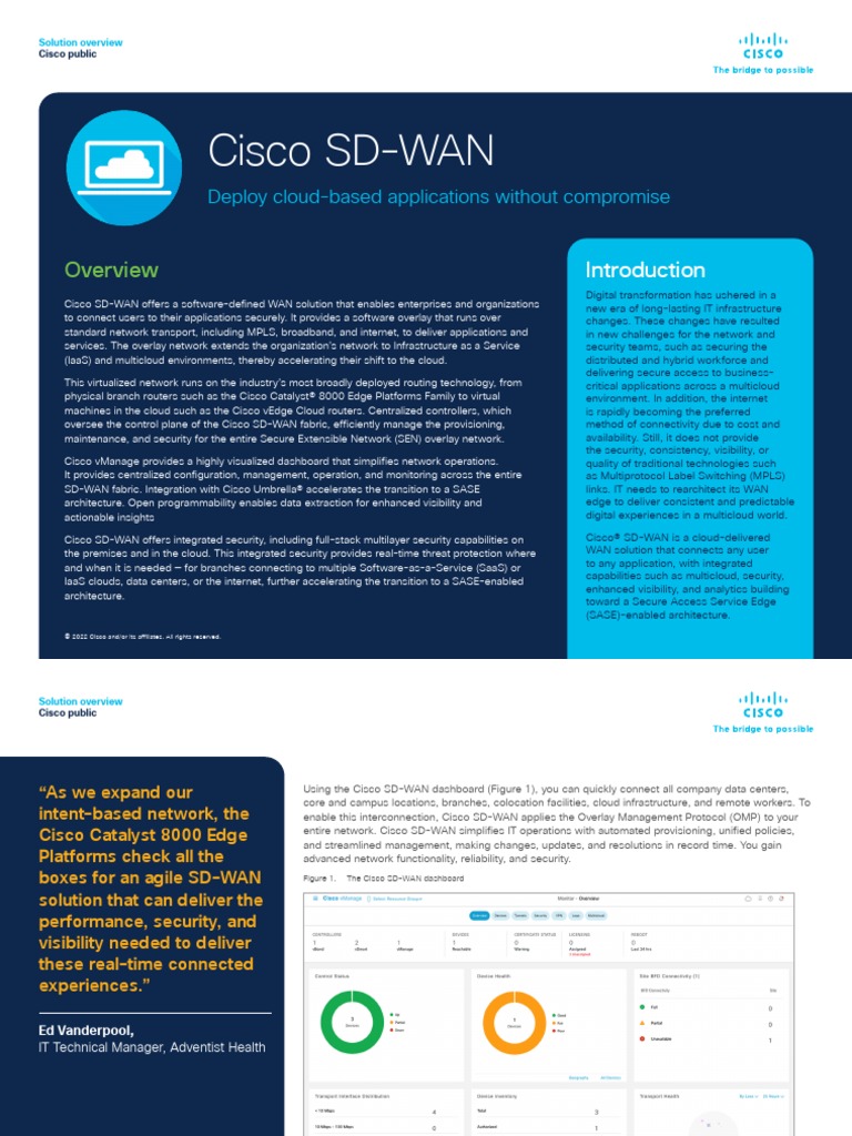 SD-WAN - Cisco | PDF | Cloud Computing | Information Technology