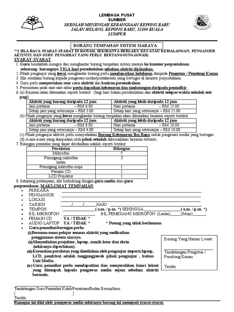 TEMPAHAN SISTEM SIARAYA New 2023 | PDF