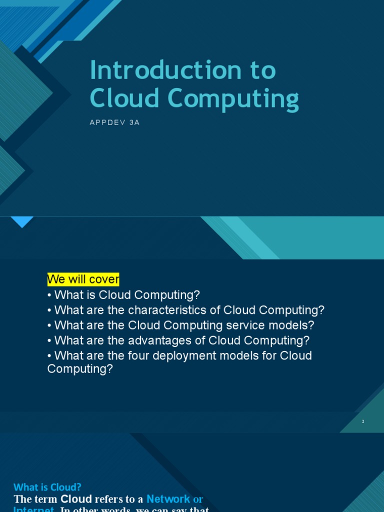 Introduction To Cloud Computing Pdf Cloud Computing Software As A Service