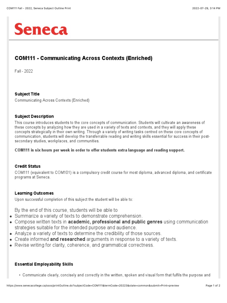 COM111 Subject Outline | PDF | Academic Integrity | Academic Dishonesty
