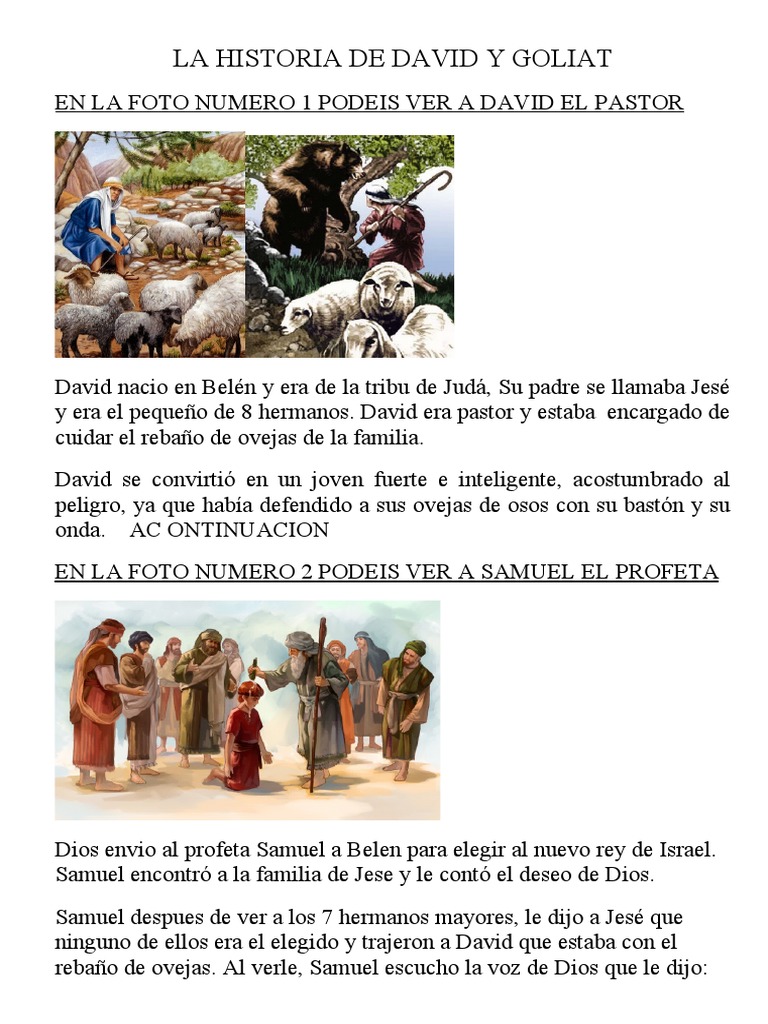 David y Goliat Resumen | PDF | David | Goliat