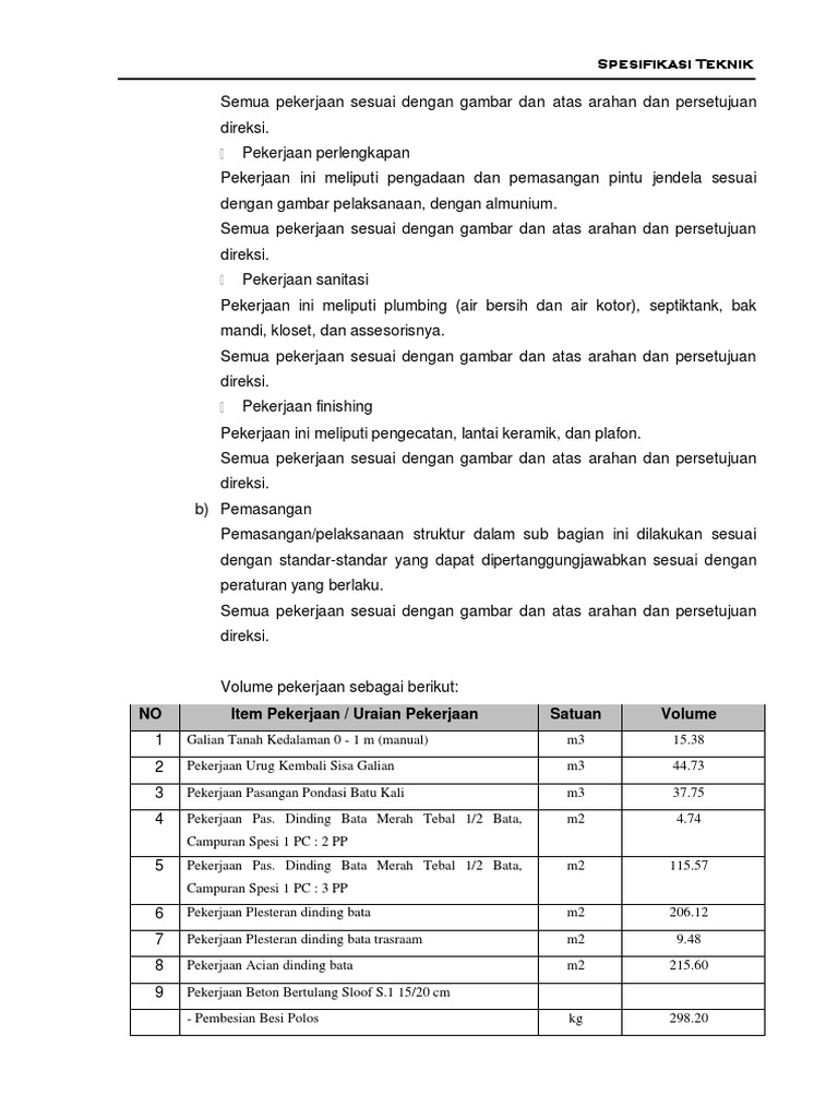 Add Spektek Embung Gumelem Fix-85-92 | PDF | Teknologi & Rekayasa