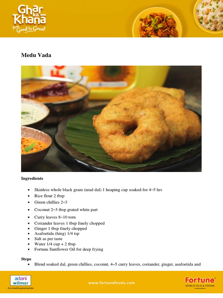 Medu Vada | PDF