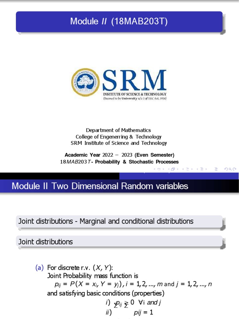 UNIT 2 Probability and Random Processes PDF | PDF | Probability ...