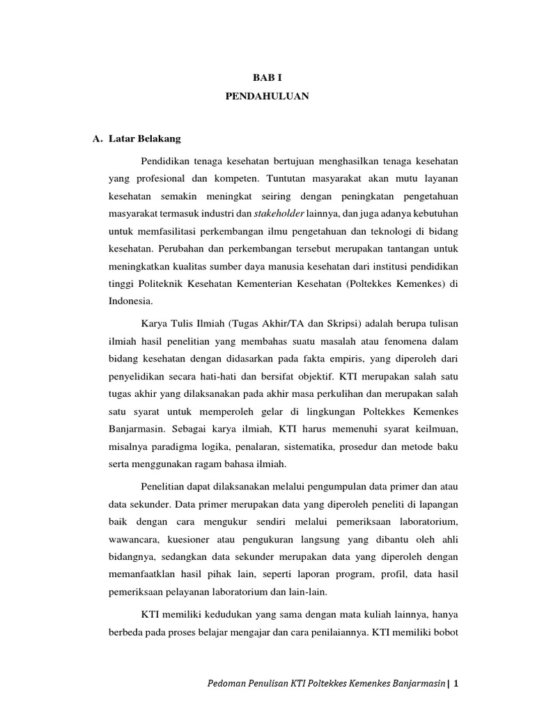 Pedoman Lta Poltekkes Kemenkes BJM PDF | PDF