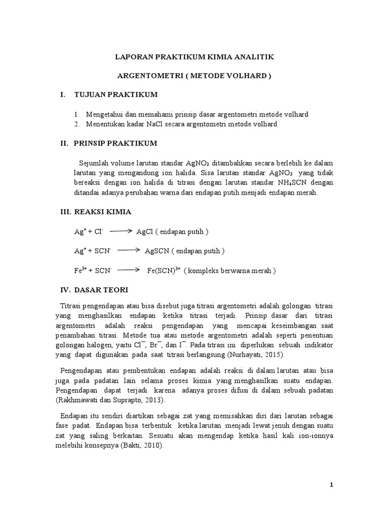 Kimnal Metode Volhard | PDF