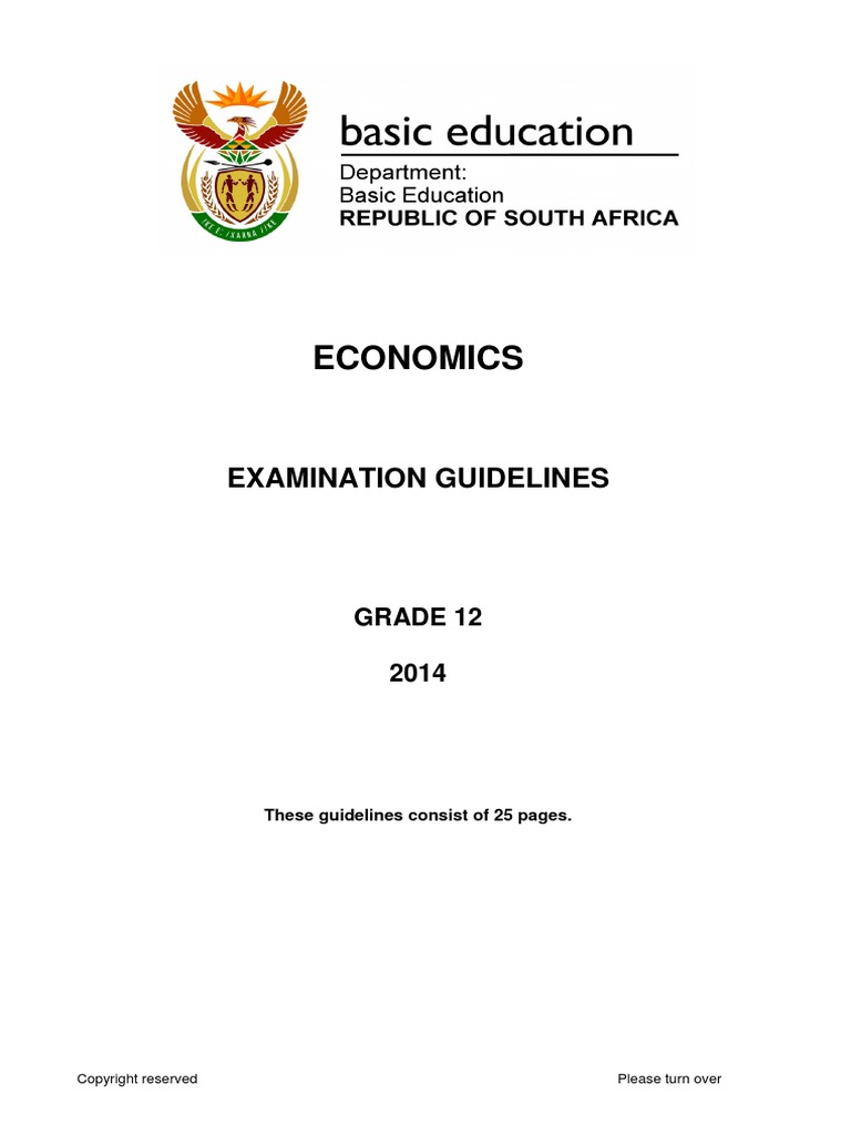 Economics GR 12 Exam Guidelines 2014 Eng | PDF | Monopoly | Fiscal Policy